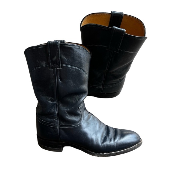 Justin Boots | Shoes | Justin Roper Boot 324 Navy Mens Size 8b Made In ...